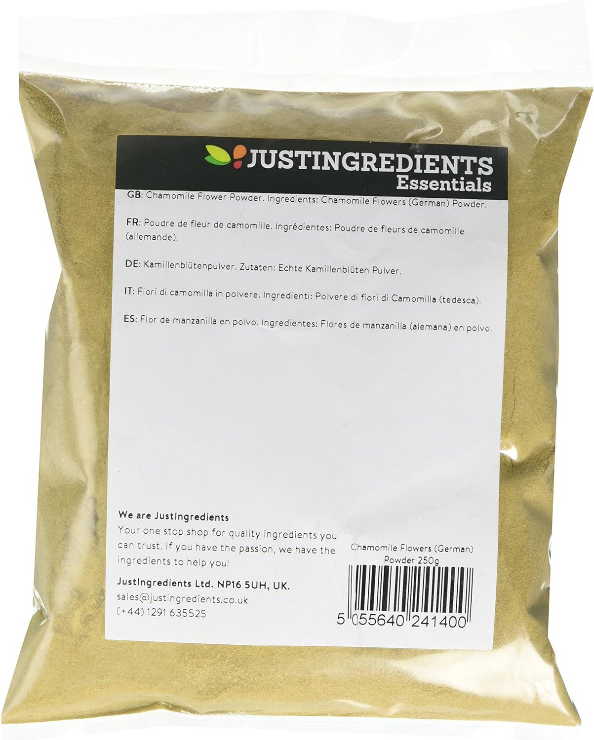 JustIngredients Essentials Chamomile Flowers German Powder 250 g (Pack ...