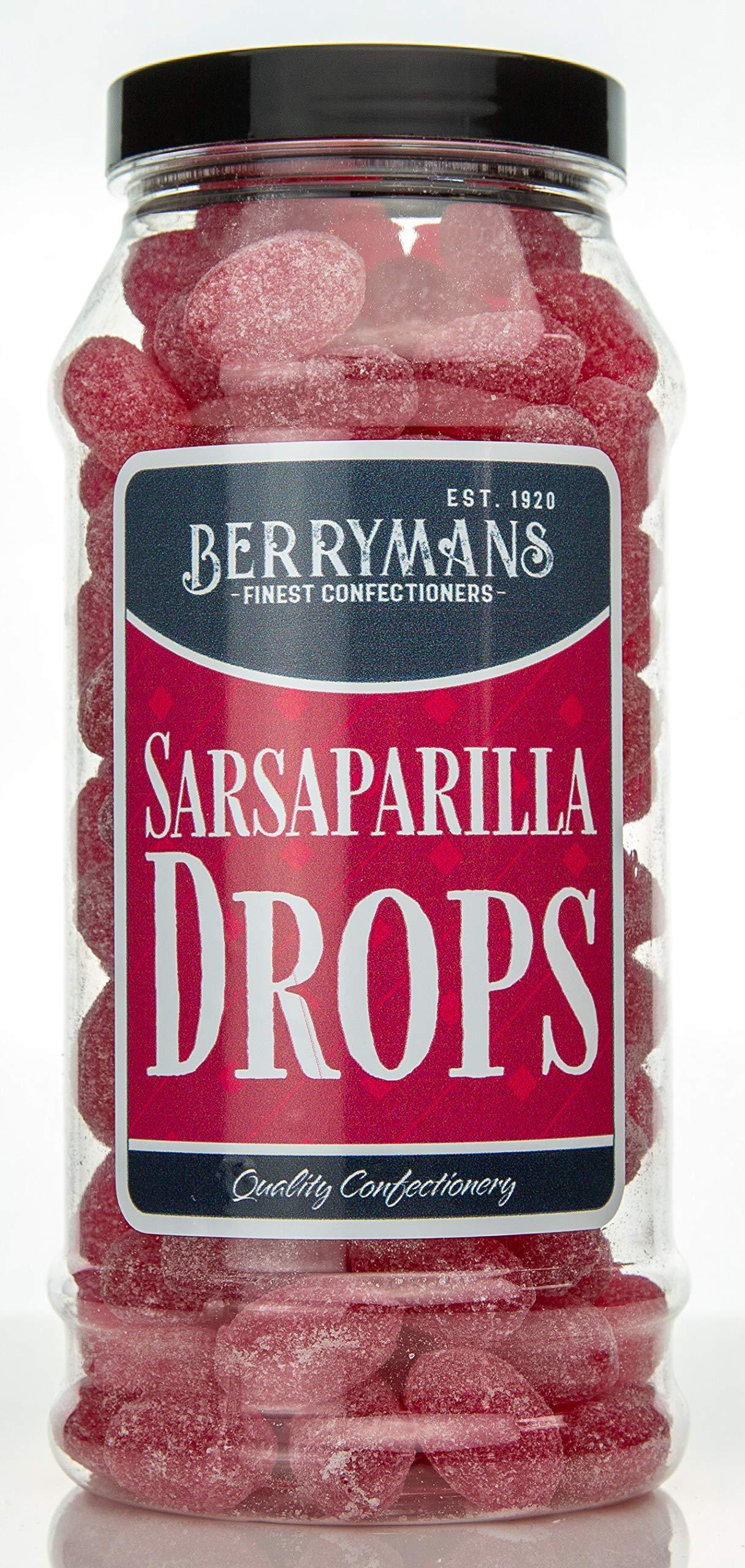 Berrymans Sweet Shop Sarsaparilla Drops Retro Boiled Sweets Gift Jar ...
