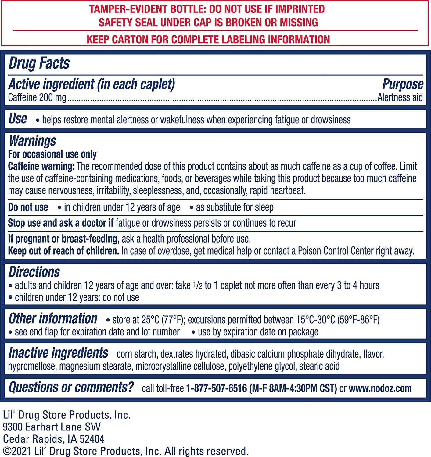 NoDoz 200mg Maximum Strength Caffeine Alertness Aid Twin Pack - 120 ...