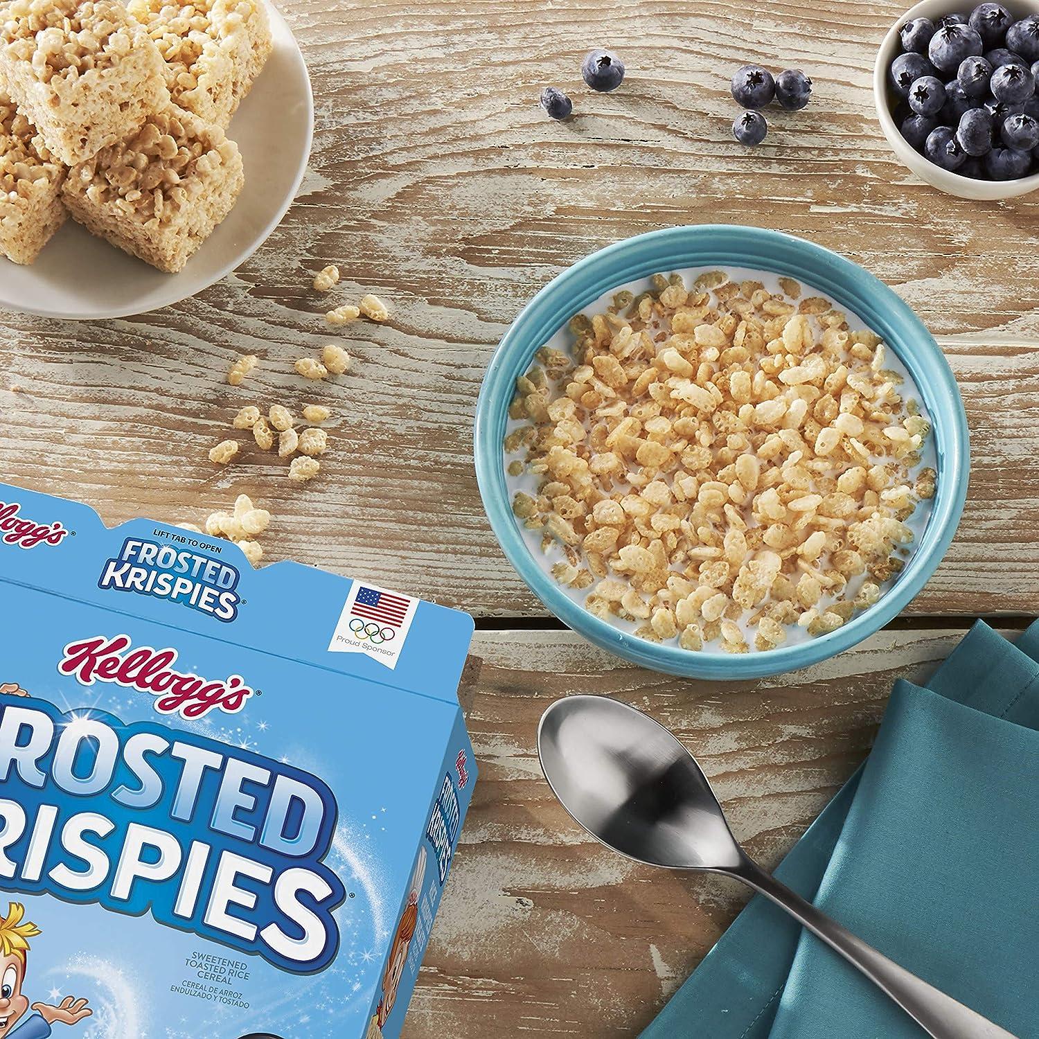 Kelloggs Frosted Krispies Breakfast Cereal Toasted Rice Cereal Fat-Free 12.5 oz Box | Buy Now ...