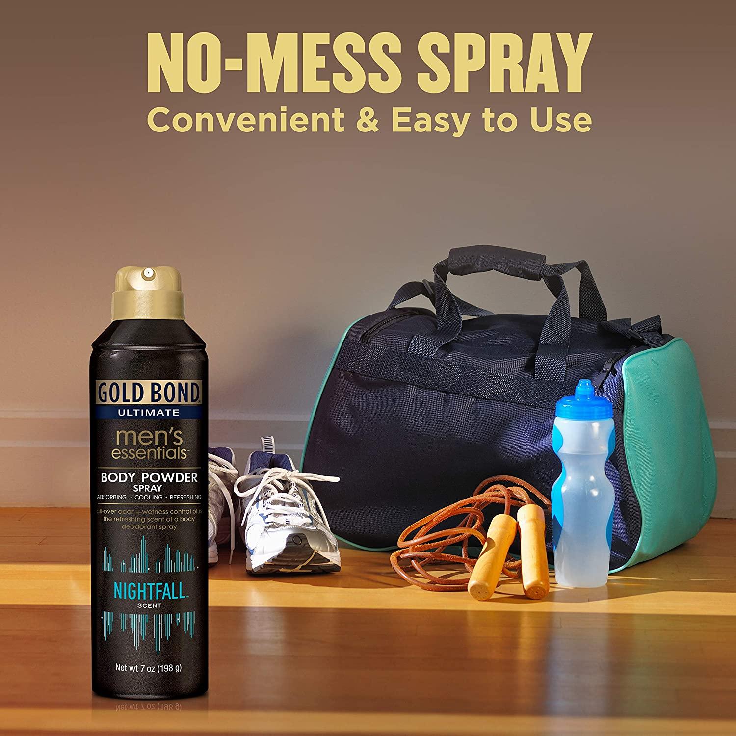 Gold Bond Ultimate Men's Essentials Body Powder Spray 7 oz - Nightfall ...