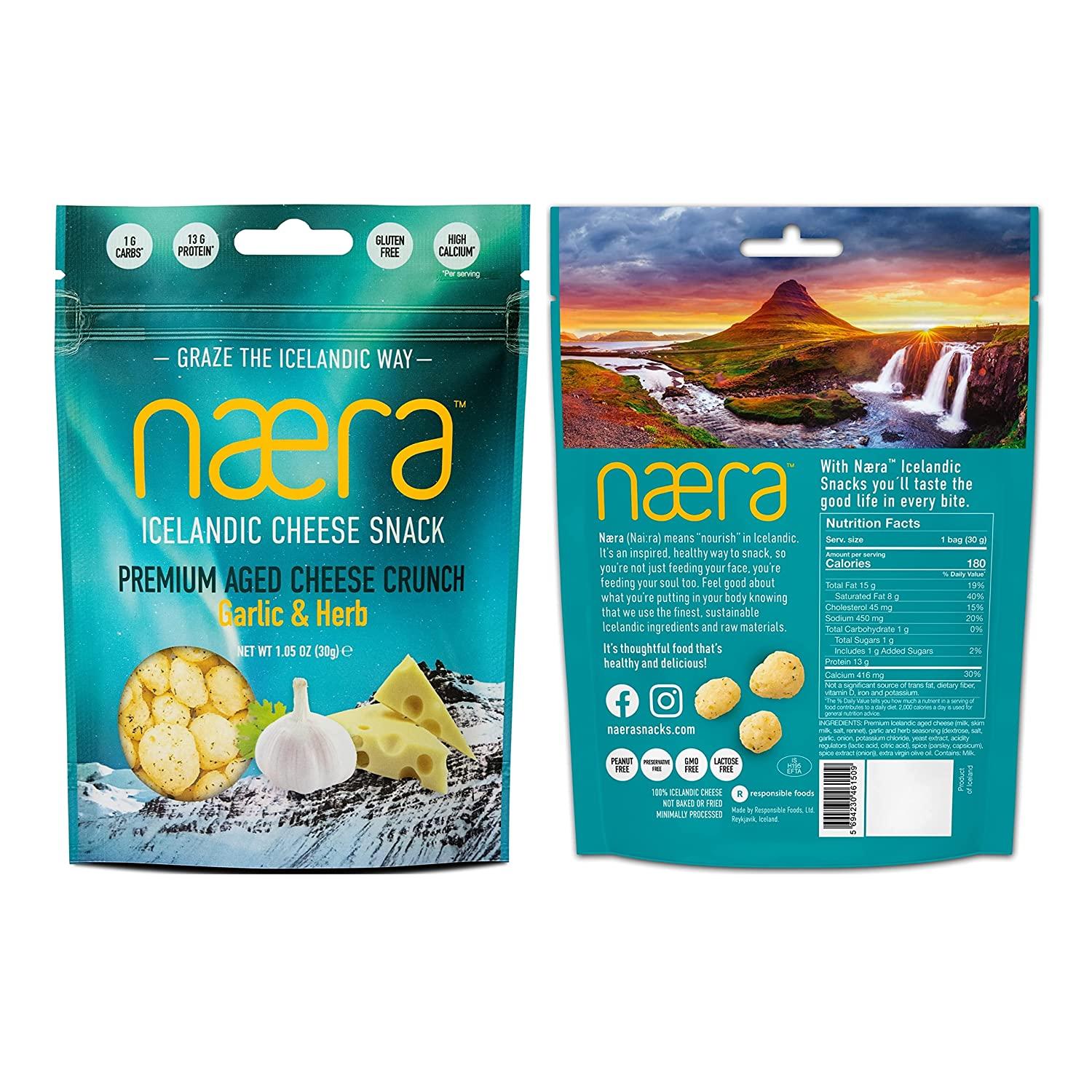 Naera Icelandic Cheese and Strawberry Skyr Crunch Snacks - 3 Flavor ...