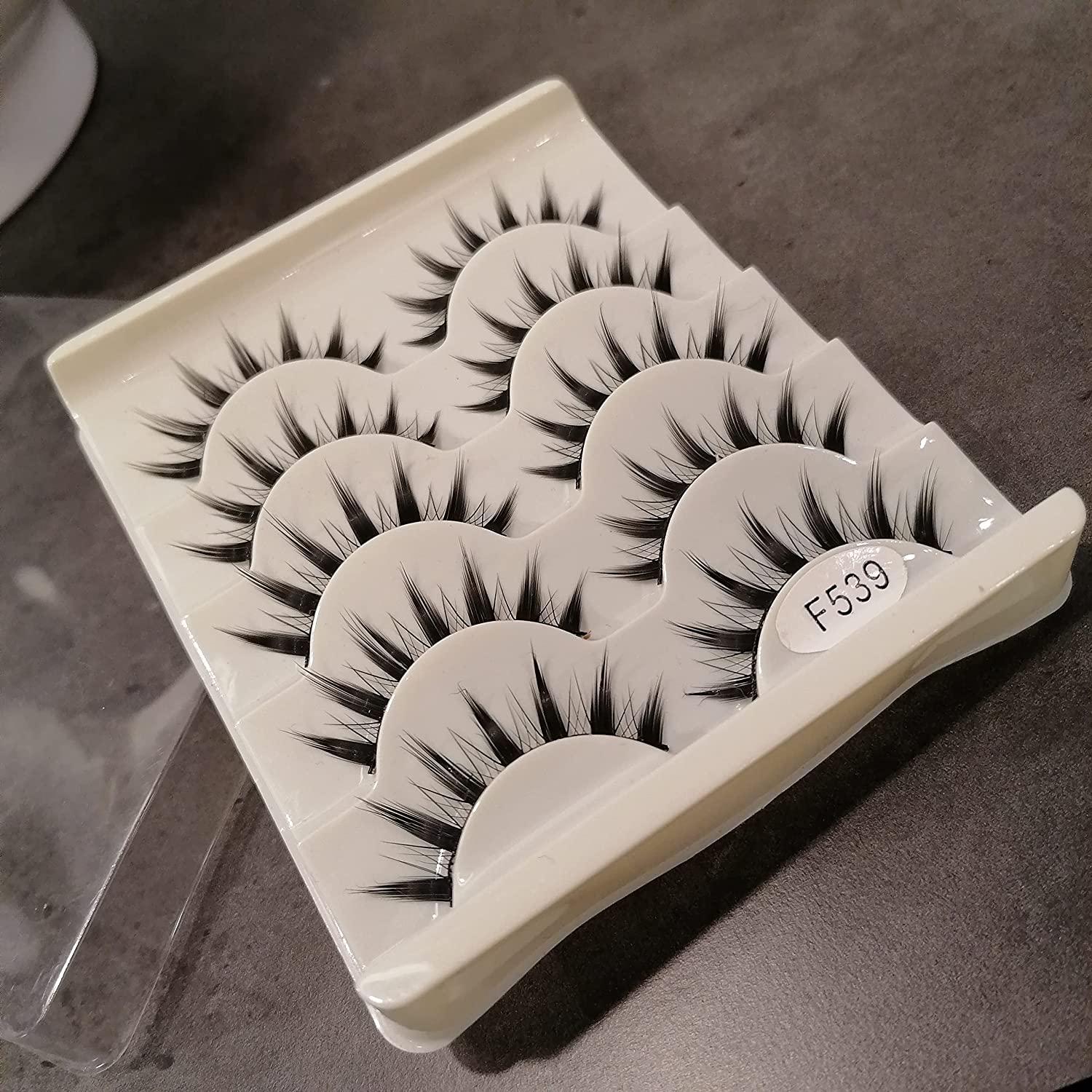 KISSNOWY 5 Pairs Cosplay False Eyelashes Japanese Style Makeup | Thick ...