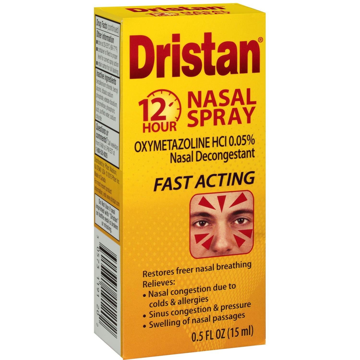 Dristan 12-Hour Nasal Spray 0.5 Fl Oz - Pack of 3 | Fast-Acting Nasal ...