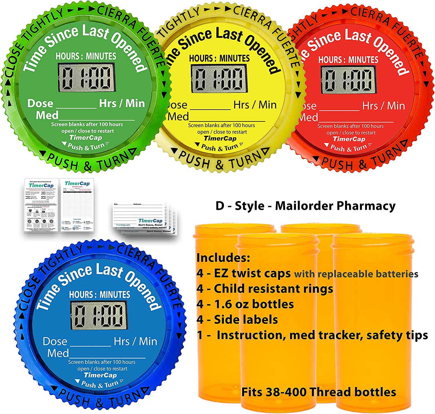 TimerCap Smart Pill Bottle Cap - Built-in Stopwatch Medication Reminder ...
