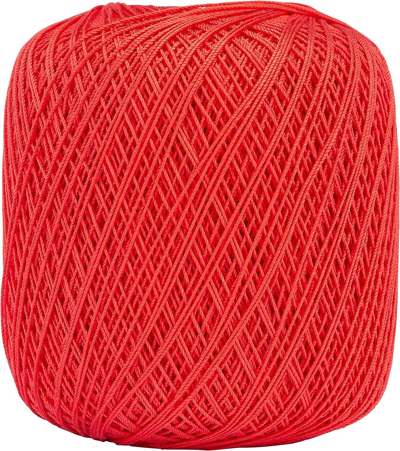 Aunt Lydia Classic Crochet Thread - Bright Coral | High-Quality Thread ...
