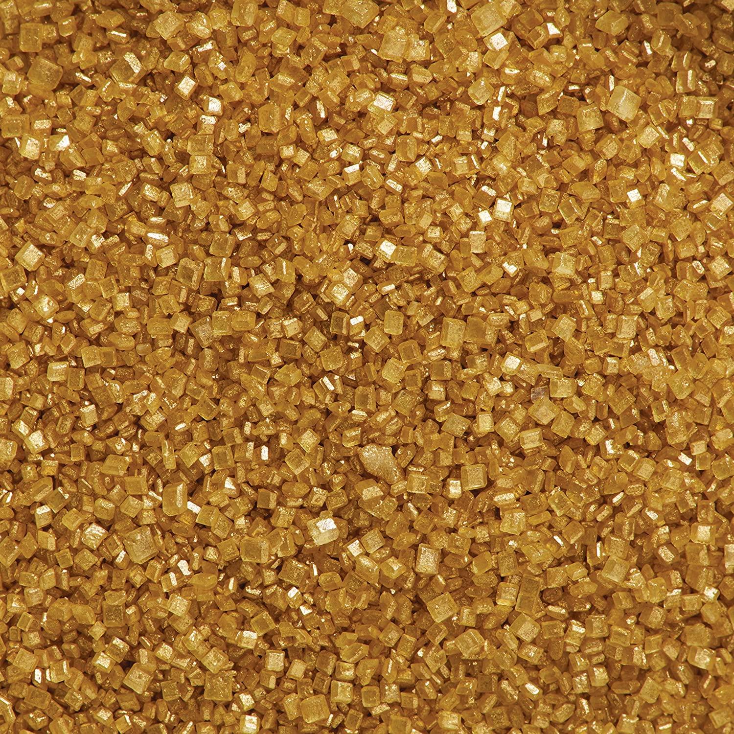 Wilton Pearlized Gold Sprinkles 3.8 oz - Edible Gold Glitter for Cake ...
