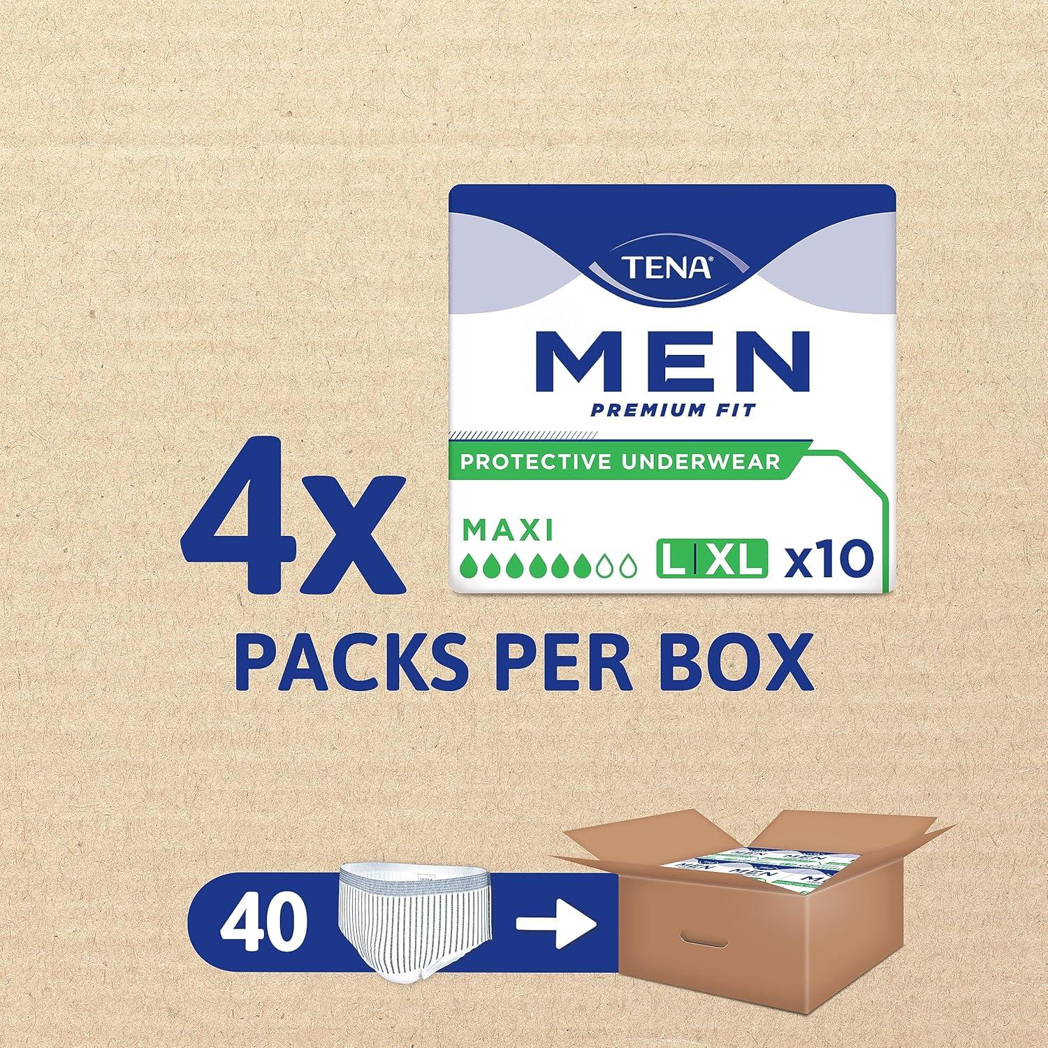 Tena Men Active Fit Pants Plus - Size L - 40 Disposable Pants for ...