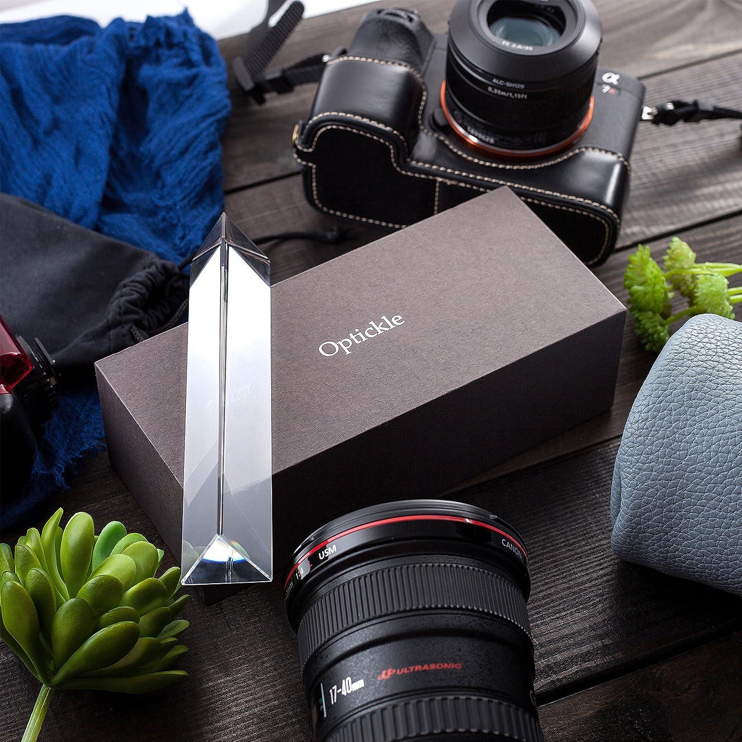 Crystal Glass Photography Prism with Cleaning Pouch - 6 Inch Triangular ...