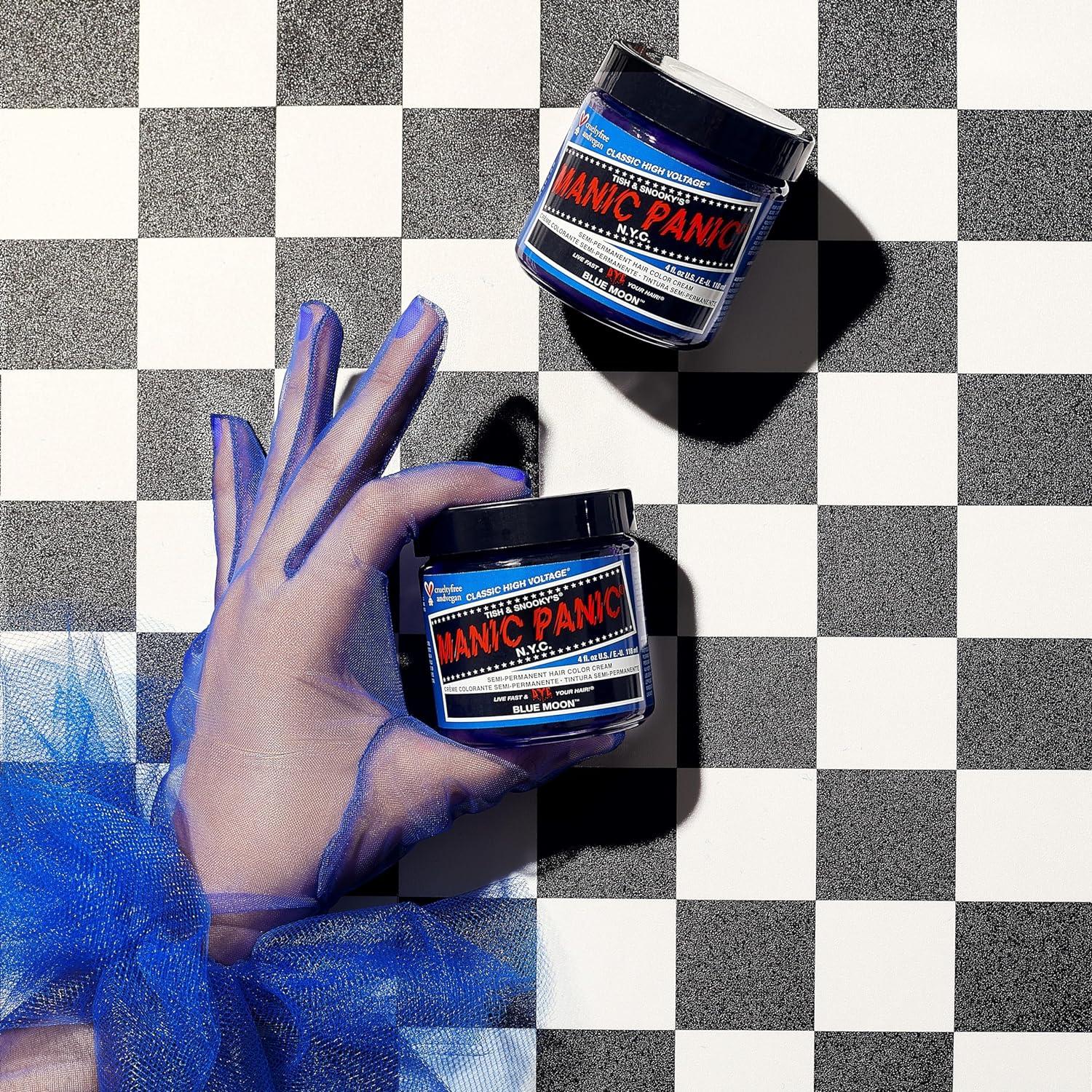 Manic Panic Blue Moon Classic Creme - Vegan & Cruelty-Free Semi ...