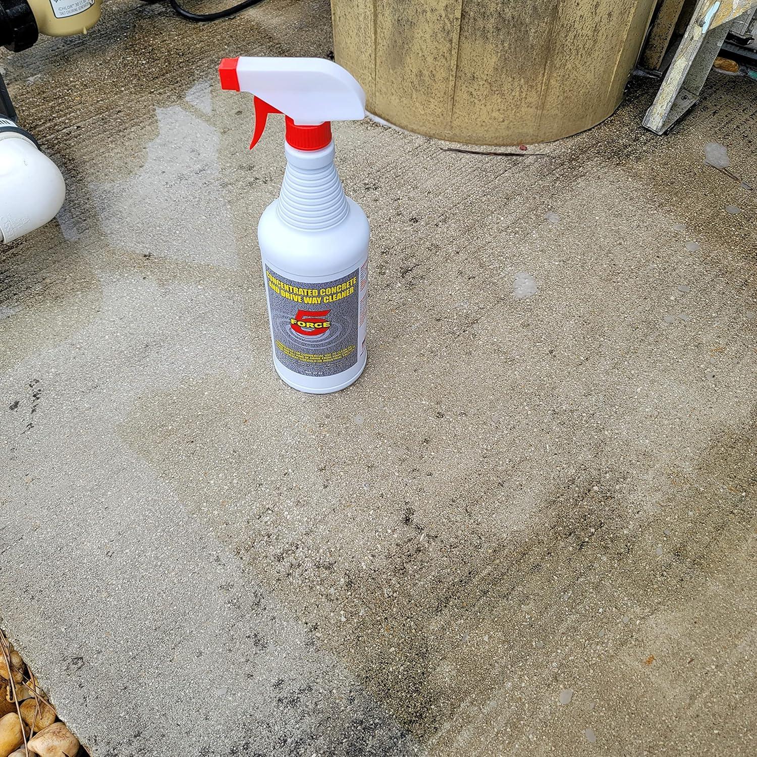 Force 5 Heavy Duty Concrete Cleaner for Driveways Sidewalks & Garage ...