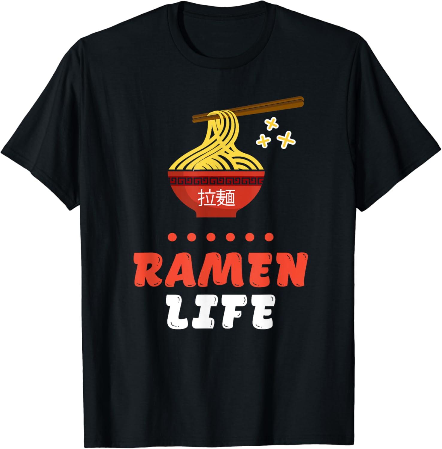 Vintage Ramen Noodle Ramen Life Japanese Korean Graphic T-Shirt | Buy ...
