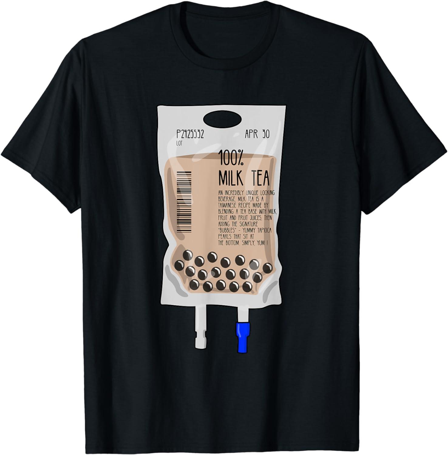 Boba Milk Tea Infusion Funny Addicted to Bubble Tea T-Shirt | Buy Now with Express International ...