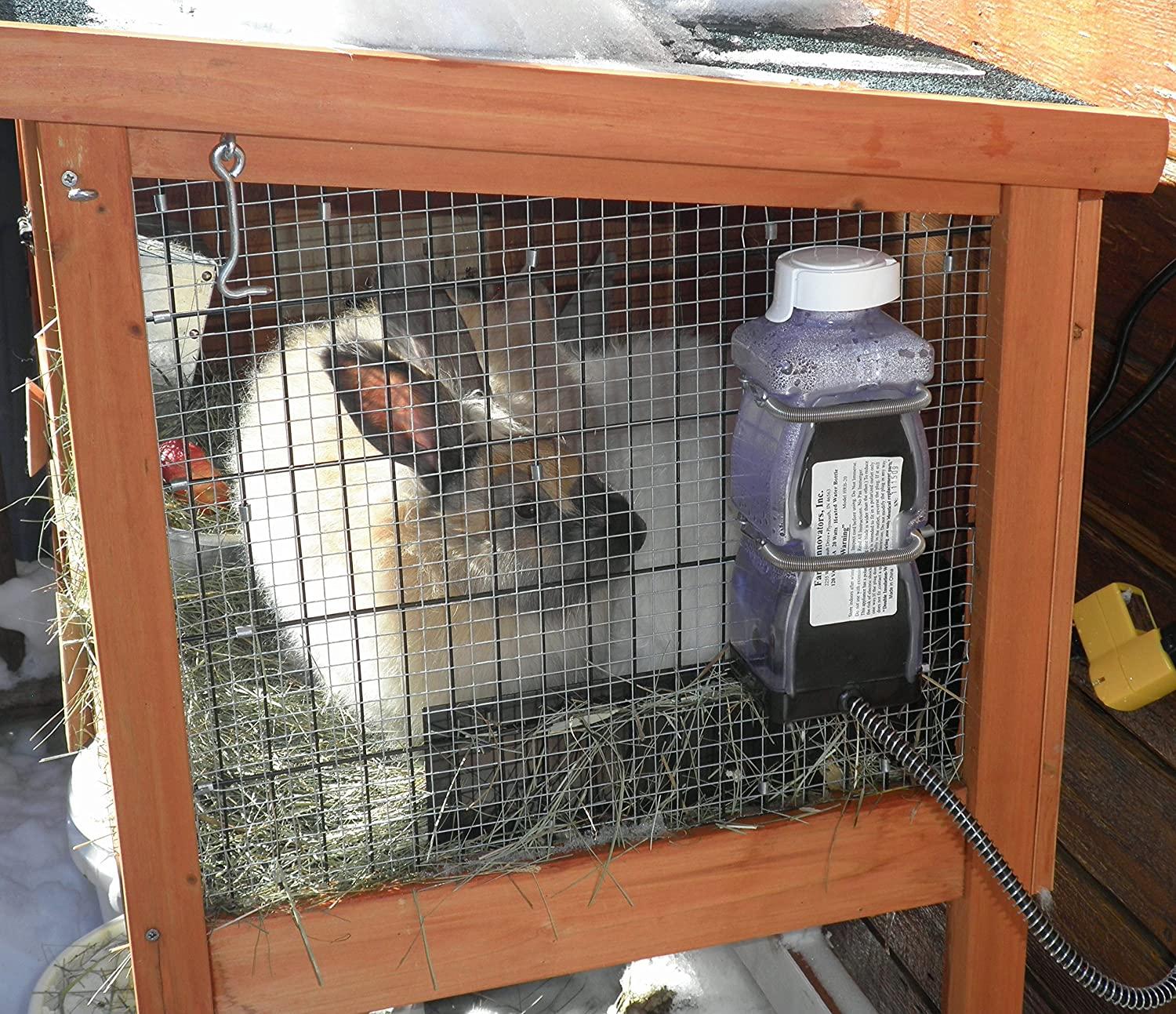 Farm Innovators Model HRB-20 Heated Water Bottle for Rabbits 32-Ounce ...