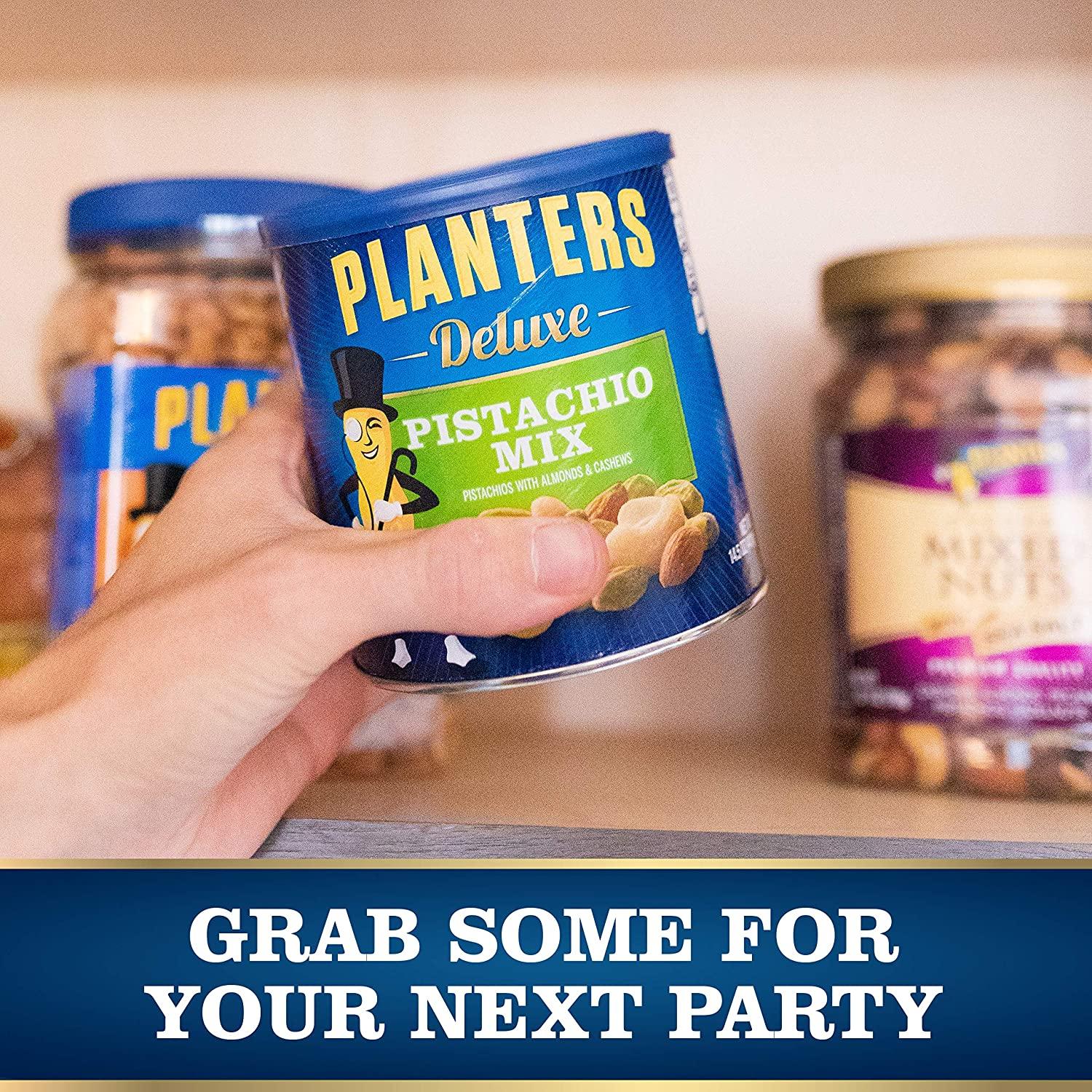 PLANTERS Deluxe Pistachio Mix 14.5 oz - Mixed Nuts & Pistachios ...