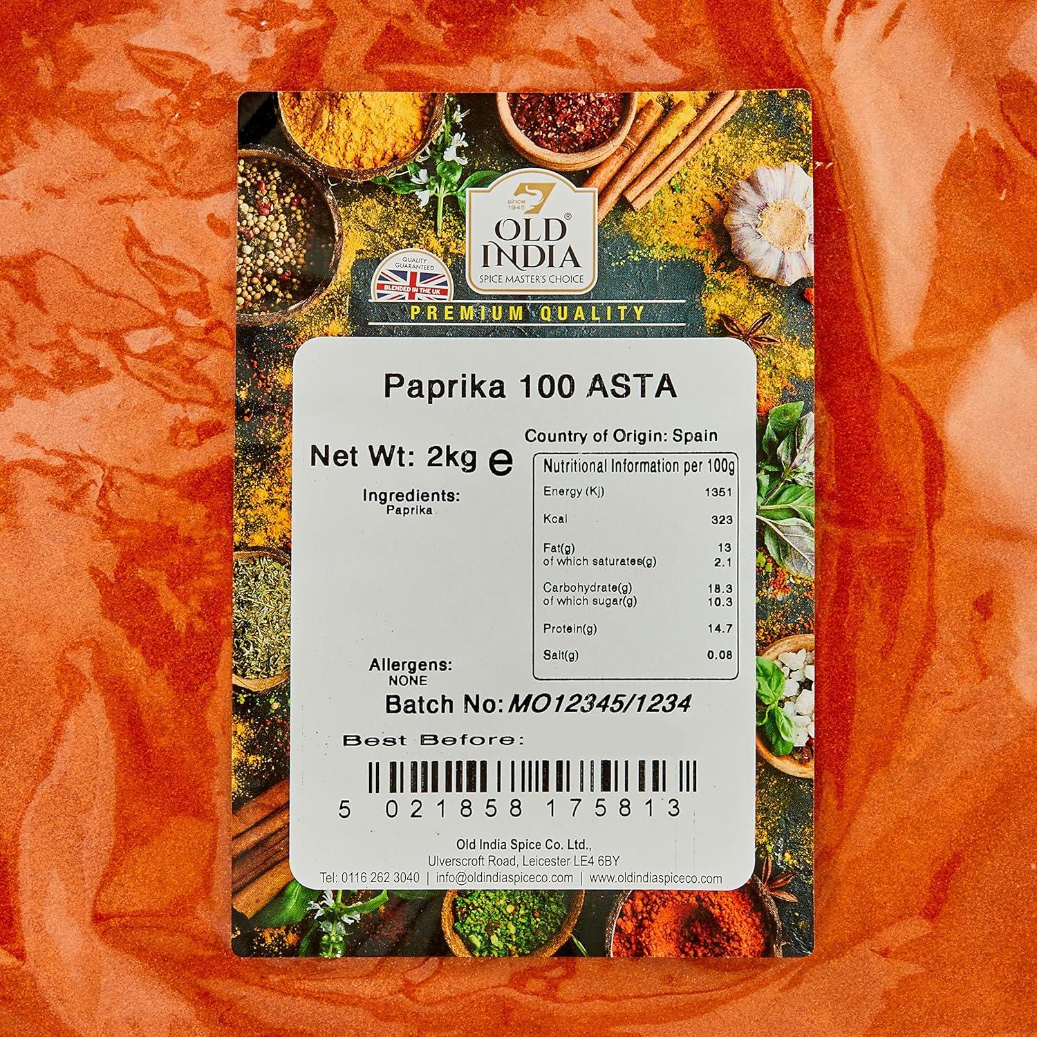 Old India Paprika 100 ASTA - 2kg (Pack of 1) | Premium Quality Spice ...