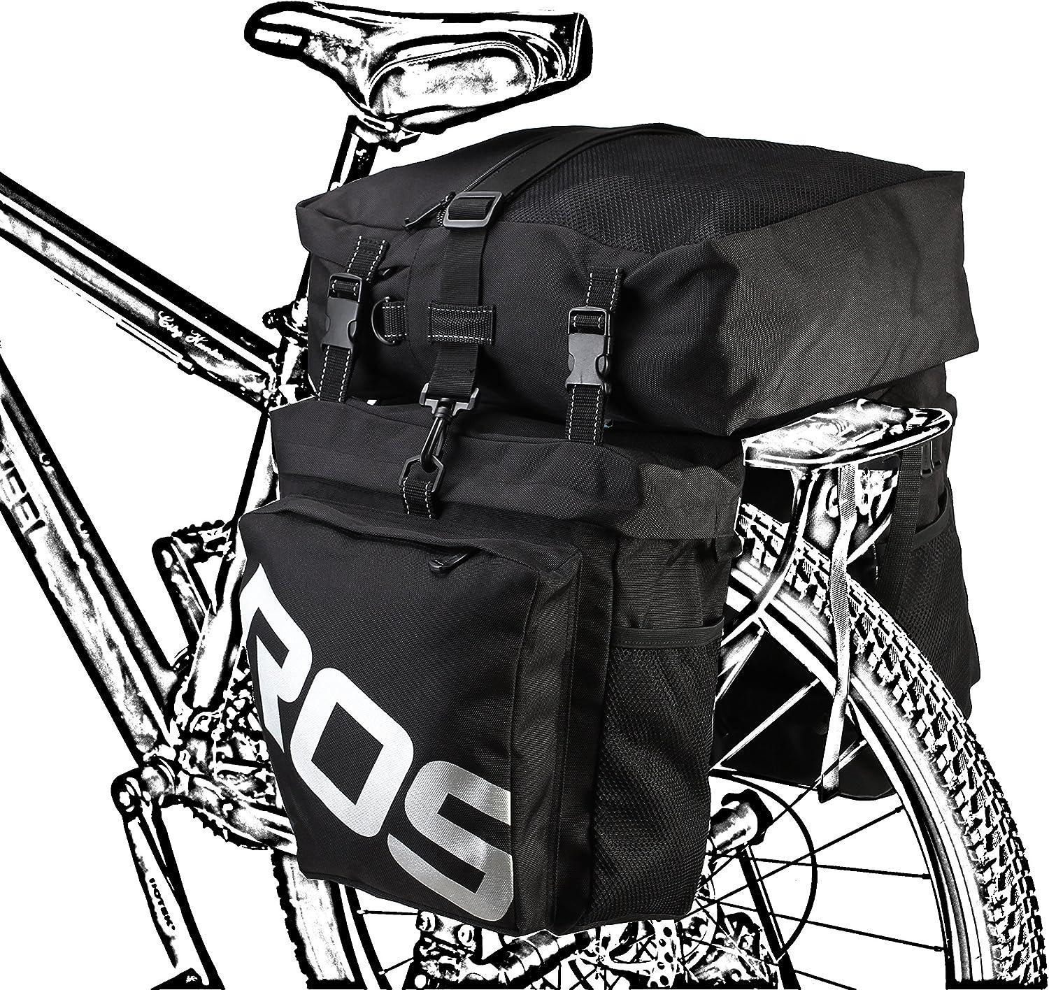 Roswheel 14892 3-in-1 Multifunction Bicycle Expedition Touring Pannier ...
