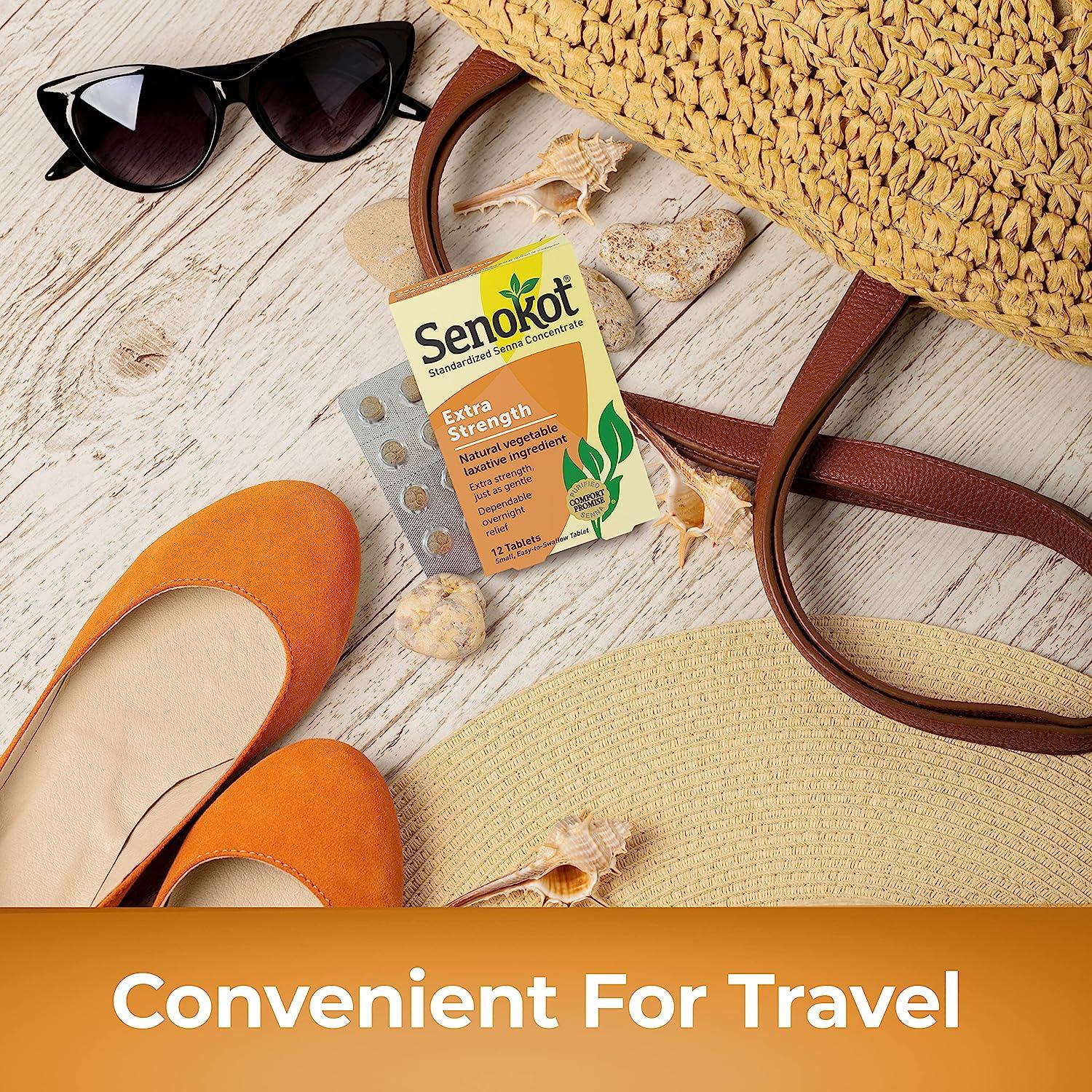 Senokot Extra Strength 12 Tablets - Natural Vegetable Laxative for ...