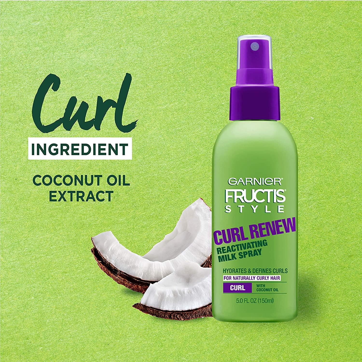 Garnier Fructis Style Curl Renew Reactivating Milk Spray 5 oz - Pack of ...