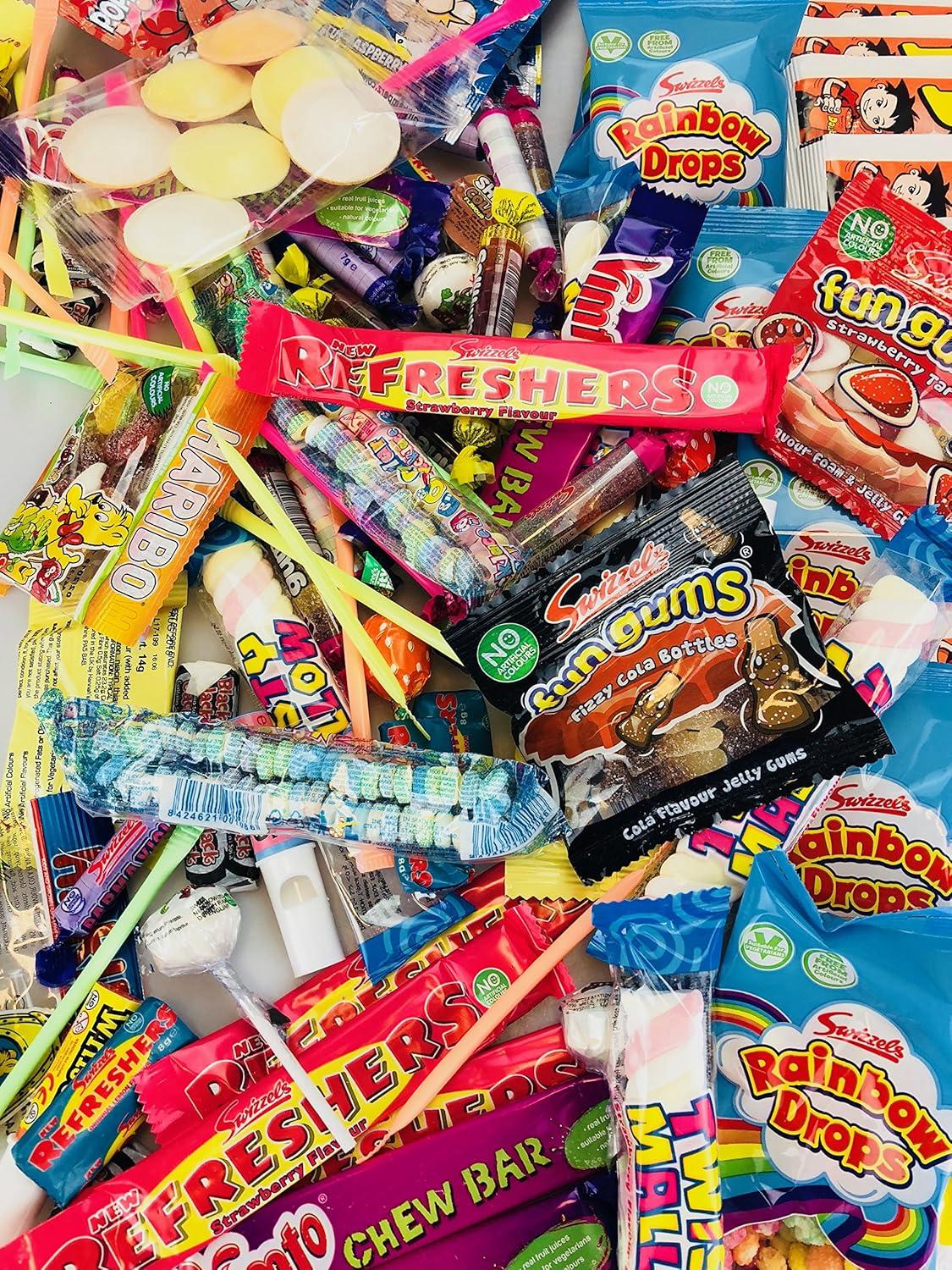 Bumper box of 100 mixed Retro sweets. Ideal for Wedding Favours Carts ...