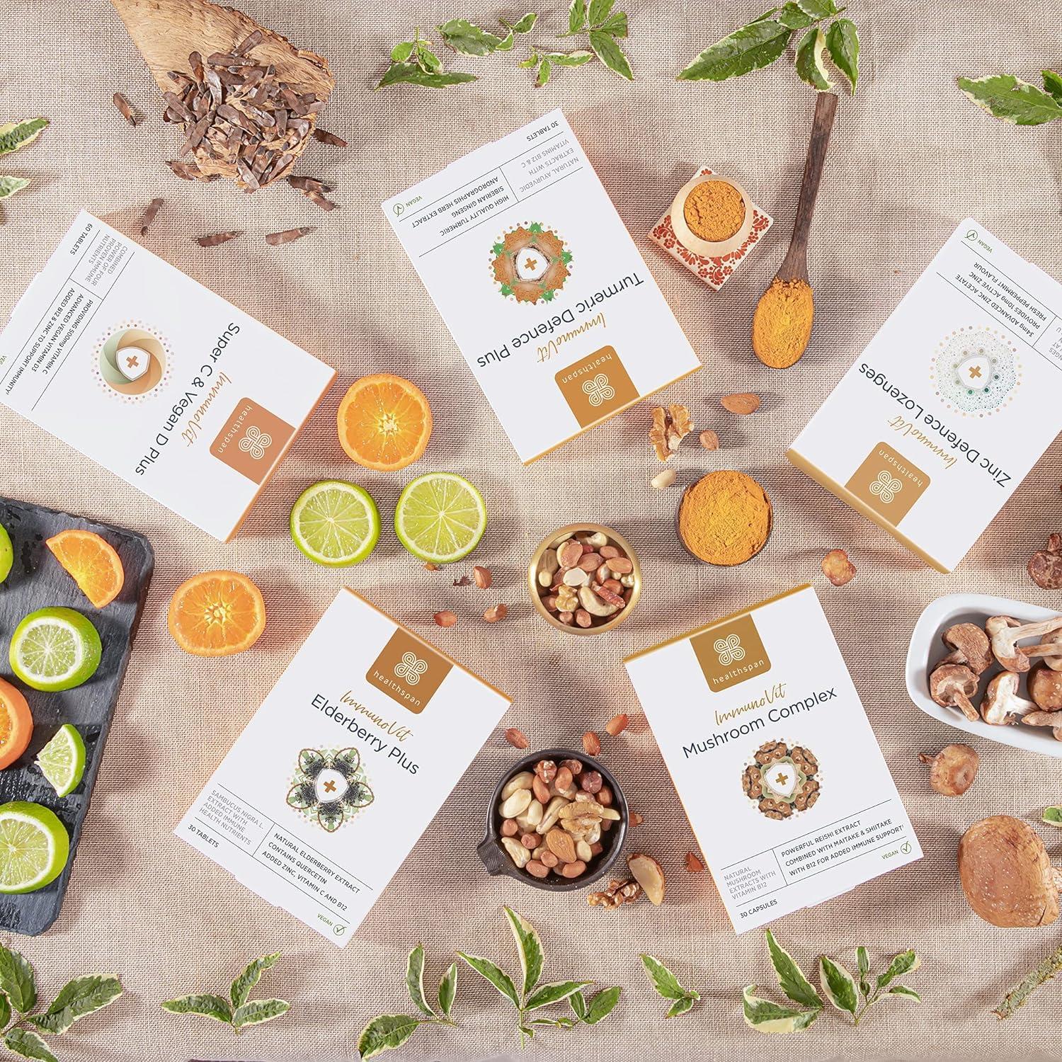 Healthspan ImmunoVit Zinc Defence Lozenges - 45ct | Cold & Flu Support | 10mg Ionic Zinc (100% ...