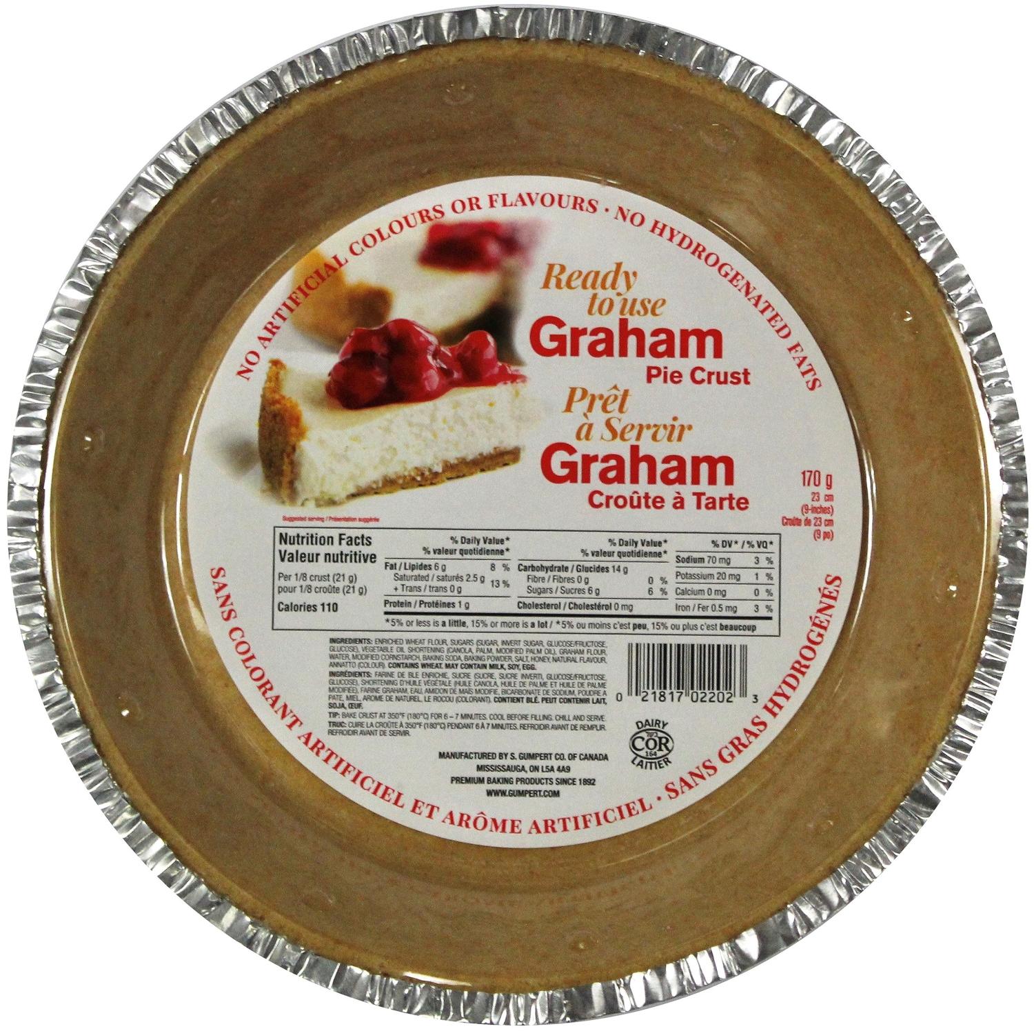 Gumpert's Ready to Use Graham Pie Crust (Pack of 12) 2040 Gram
