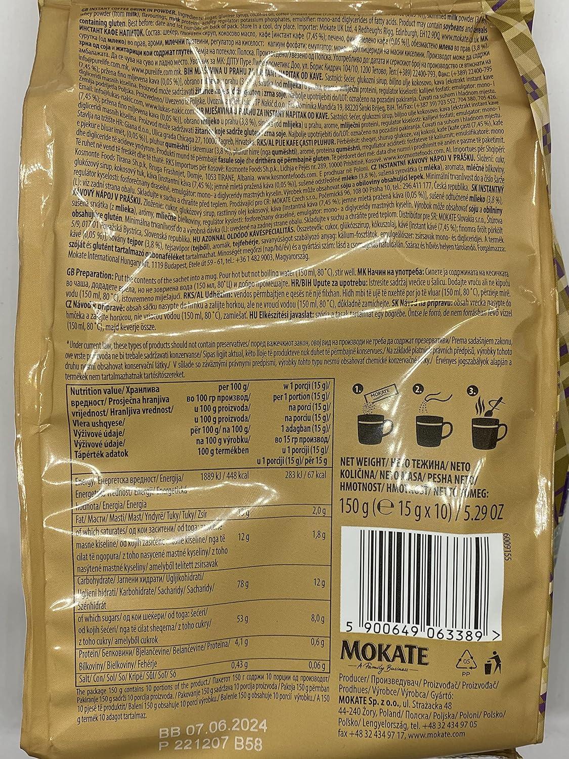 Mokate 3 in 1 LATTE Roasted Coffee 5 x10 sachets | Buy Now with Express ...