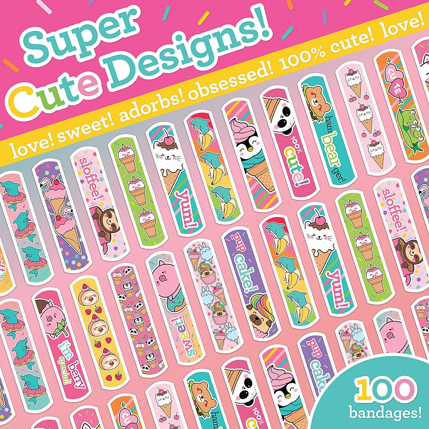 Yummy Animal Kids Bandages 100 ct - Super Cute Designs | Adhesive ...