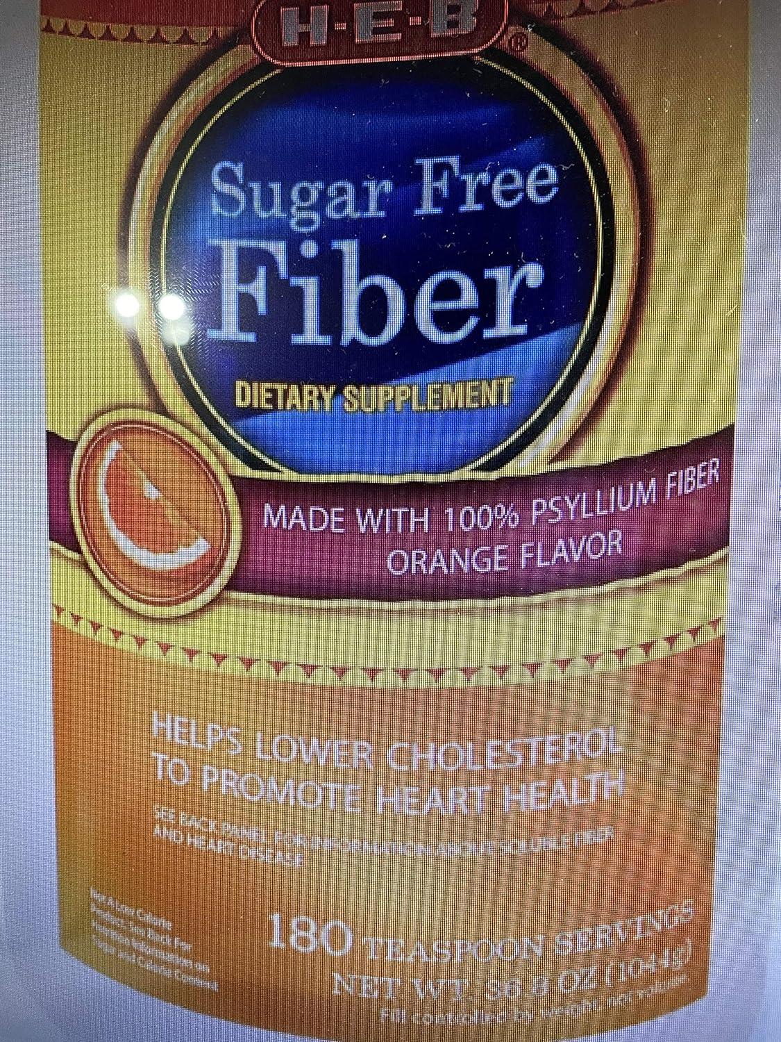 H-E-B Sugar Free Natural Fiber Dietary Supplement Orange - 36.8 OZ (180 ...