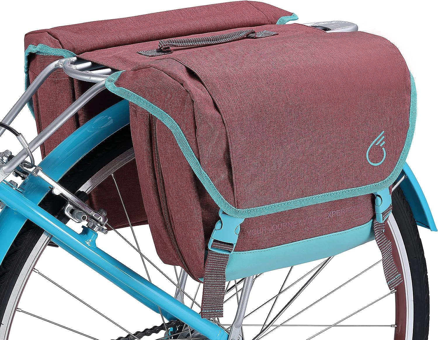 Sixthreezero Waterproof Burgundy Bike Pannier Bag Rear Rack | Double ...