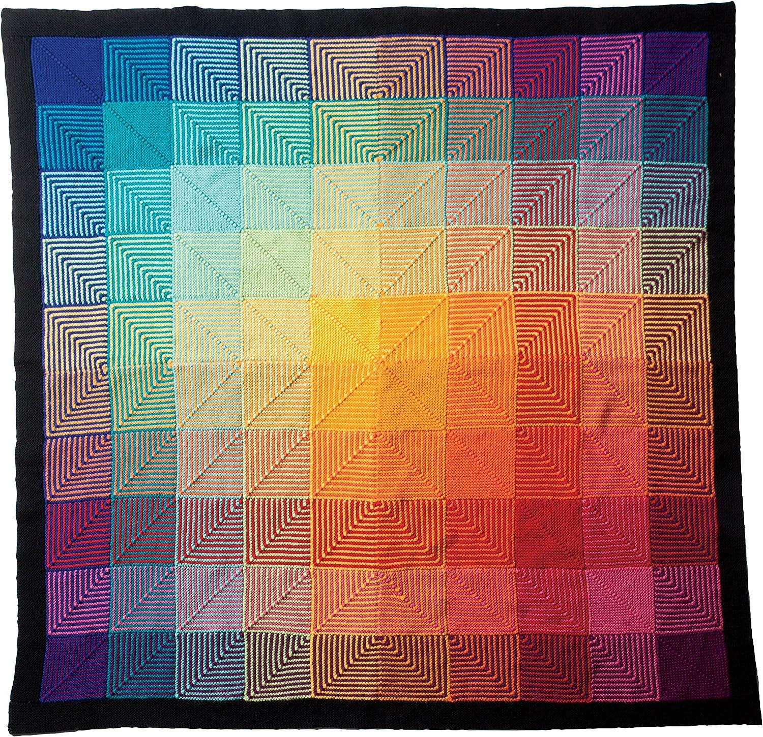 Knit Picks Hue Shift Afghan Knitting Pattern Kit - Rainbow Colorway ...