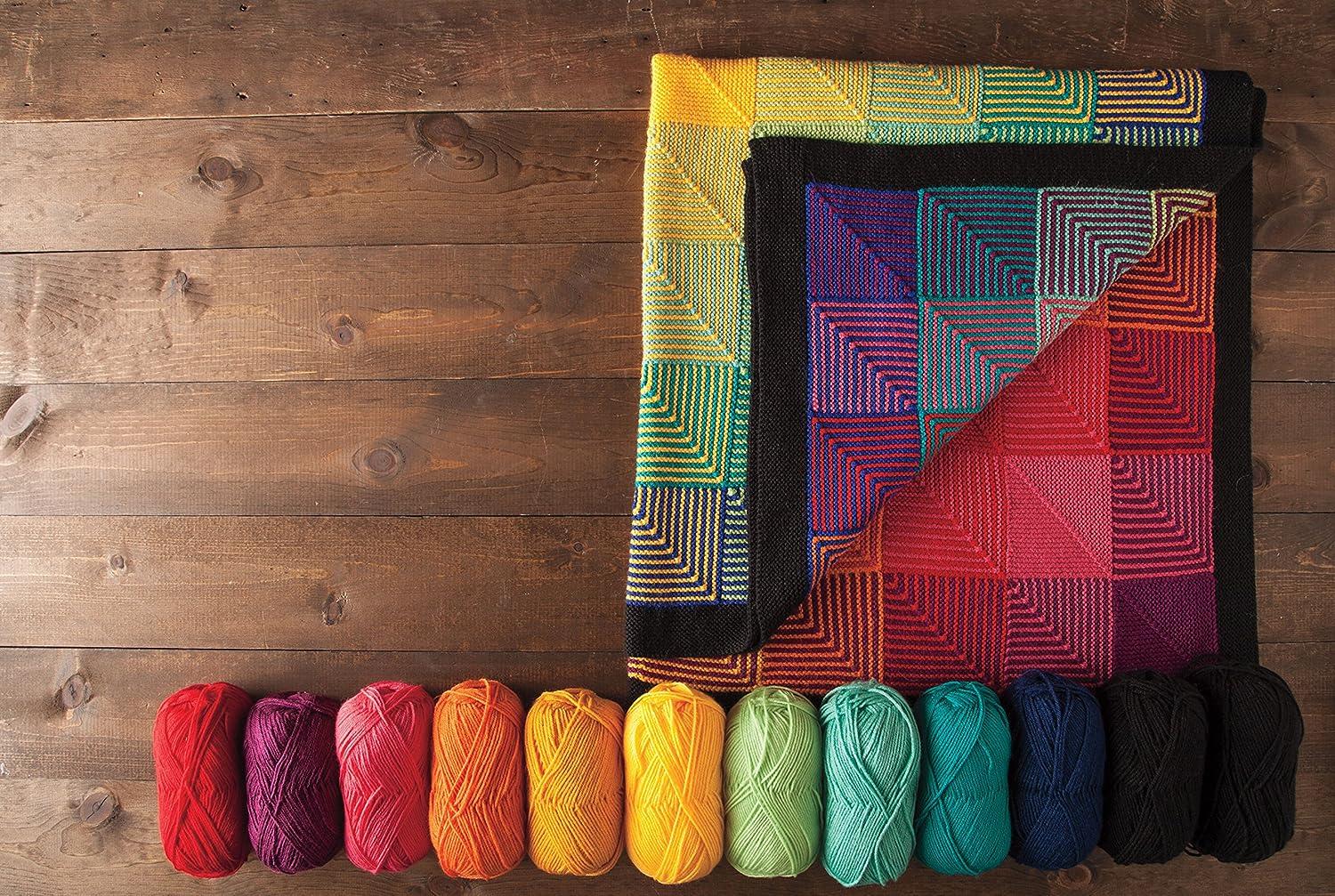 Knit Picks Hue Shift Afghan Knitting Pattern Kit - Rainbow Colorway ...