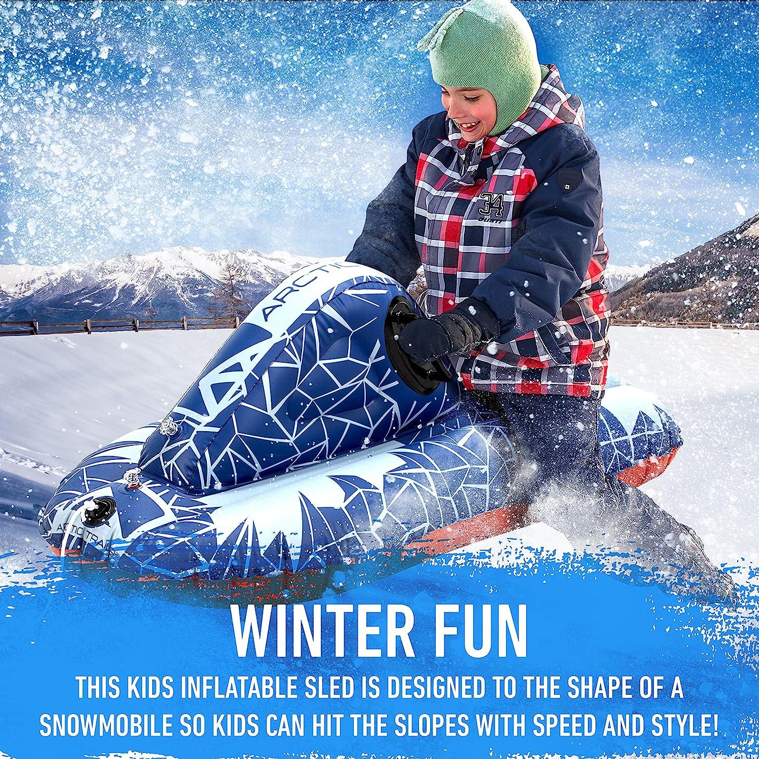 Franklin Sports Arctic Trails Snow Tube Sleds - Inflatable 1 + 2 Person ...