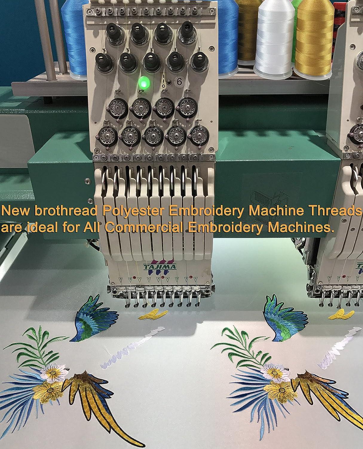 New brothreads Polyester Embroidery Machine Thread - 32 Color Pack ...