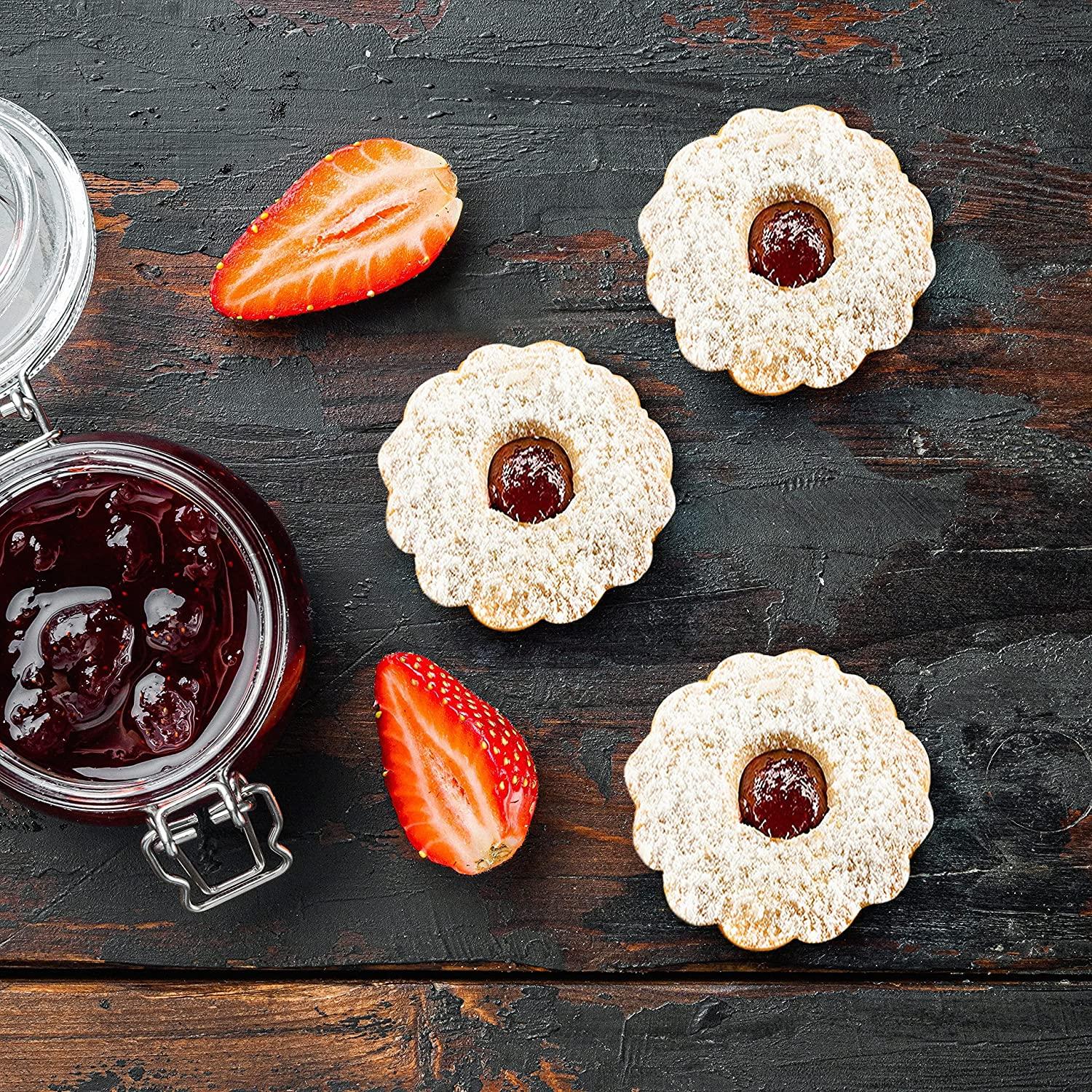 Raspberry Linzer Tart Cookies | 10 Individually Wrapped Shortbread ...