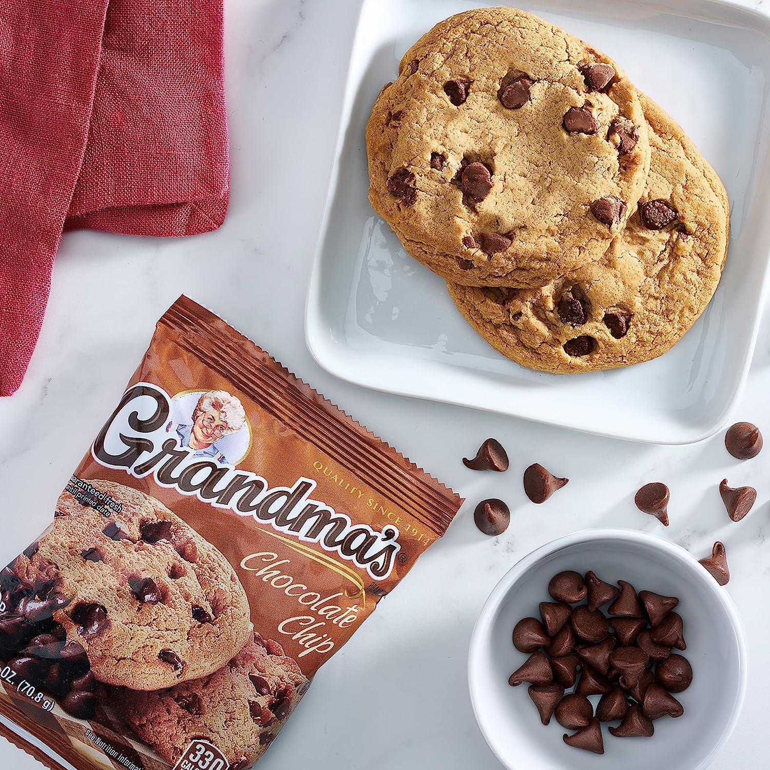 Grandma's Chocolate Chip Cookies 2.5 oz (Pack of 60) - Bulk Soft Baked ...