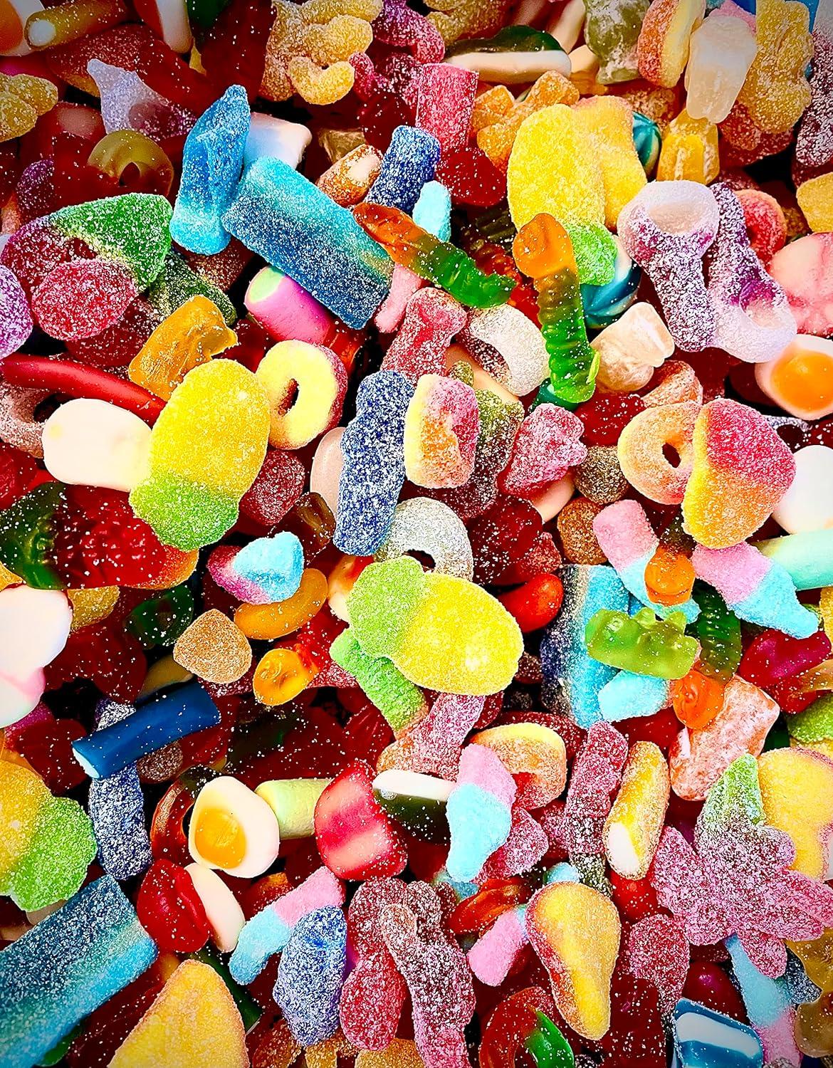 Pick & Mix Sweets 900g Resealable Pouch - Gummy Jelly Fizzy Sour Pick N ...