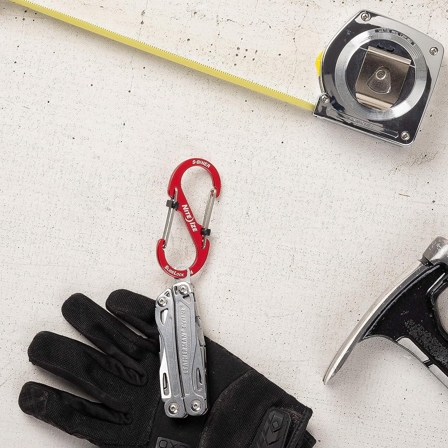 Nite Ize LSBA4-10-R6 S-Biner SlideLock Dual Locking Carabiner #4 - Red ...