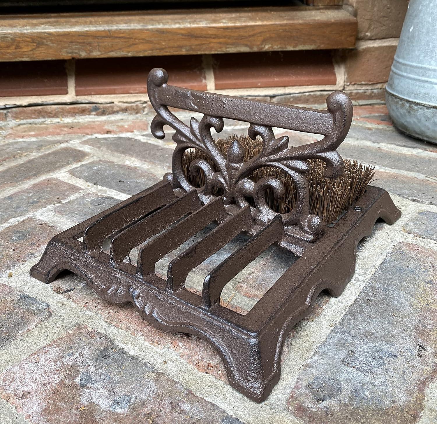 Victorian Style Cast Iron Ornate Boot Scraper And Brush | Buy Now with ...