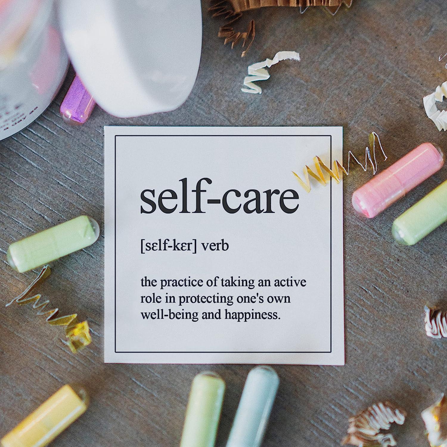Message Pill Co. Self Care Kit - 50 Positive Affirmations for Stress ...