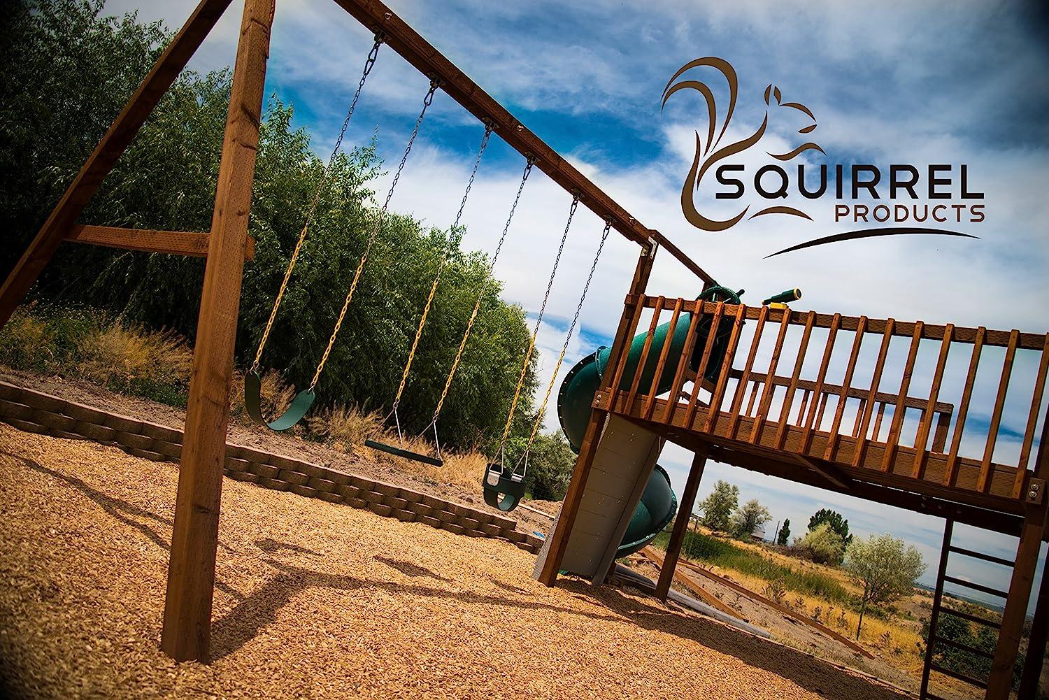 Squirrel Products Heavy Duty Blue Disc Tree Swing with Rope for Outdoor ...