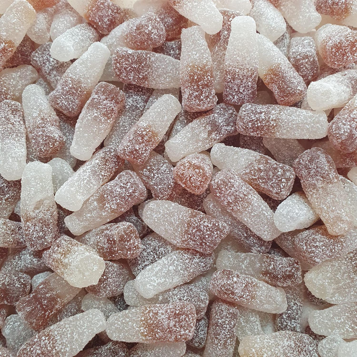 Vegan Fizzy Cola Bottles by The Sweet Shoppe (500G) Cola flavour jelly ...