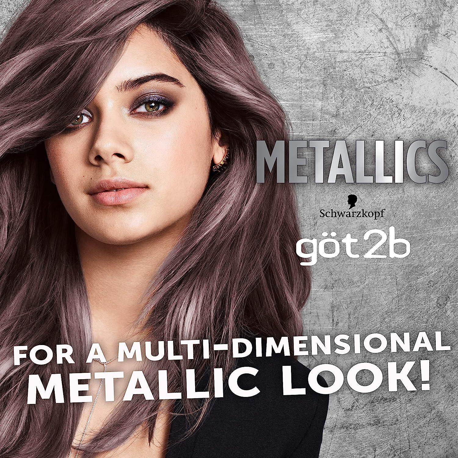 Schwarzkopf Got2b Metallics M83 Urban Mauve Hair Color - Permanent Dye ...