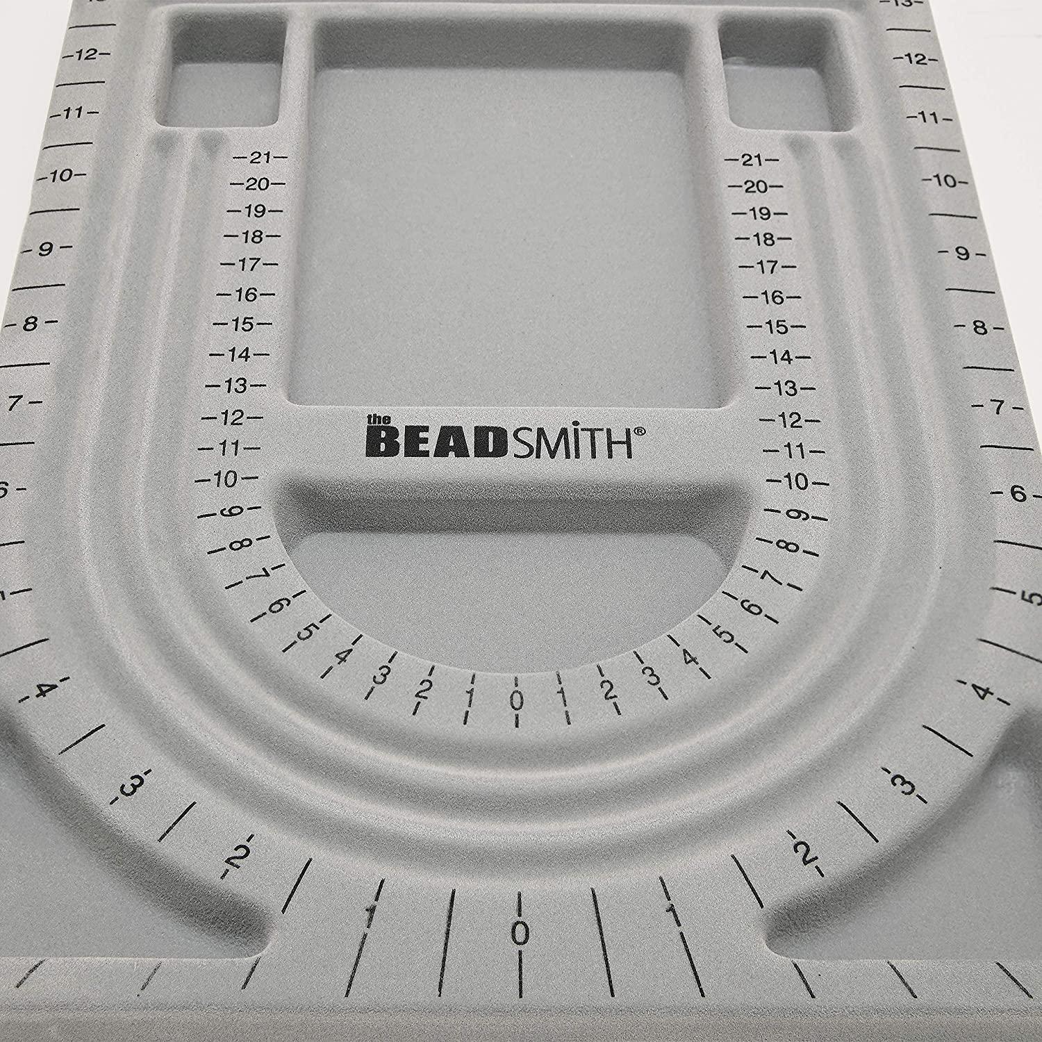 Grey Flocked Bead Board by The Beadsmith | 3 U-Shaped Channels, 6 ...