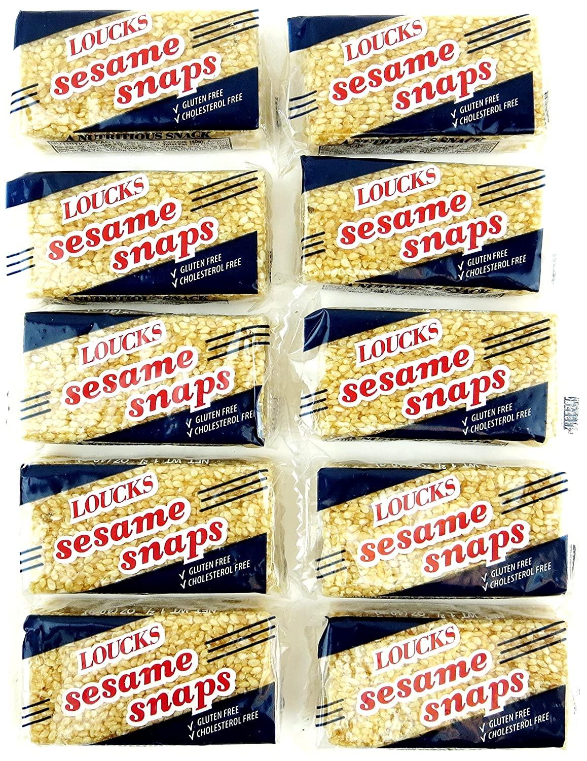 Loucks Sezme Sesame Snaps 1.4 oz Packages - Pack of 12 in BlackTie Box
