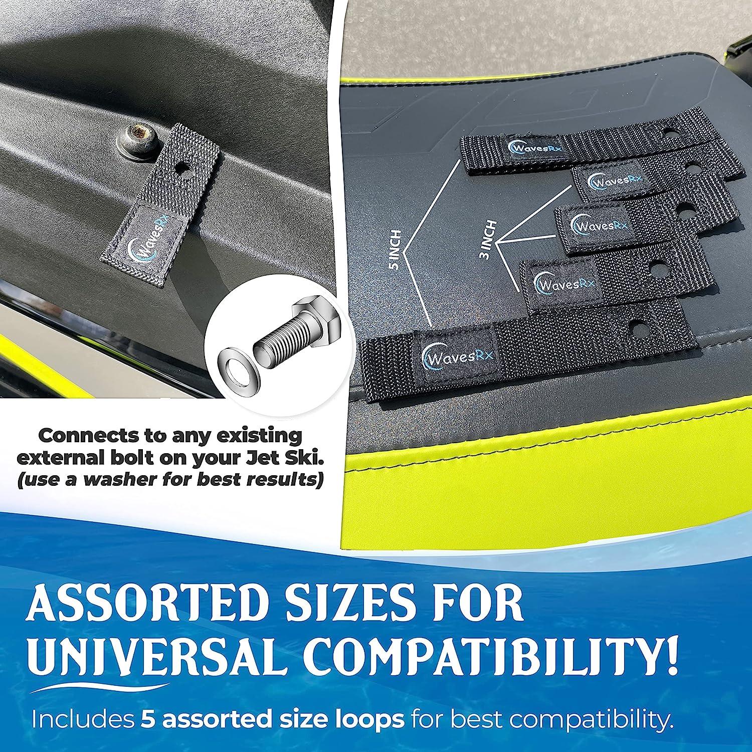 WAVESRX Soft Loops Jet Ski Cleats (7PK) | Secure Anchor Points for ...