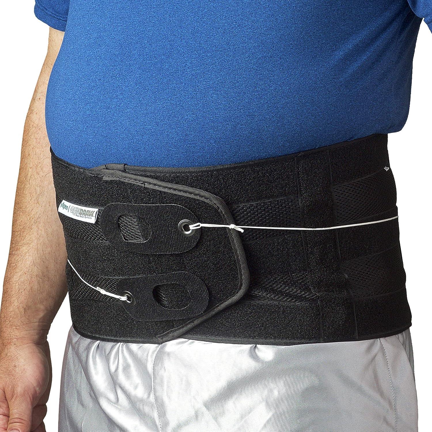 Aspen Quikdraw PRO Back Brace - Medium Black - Lumbar Pain Relief with ...