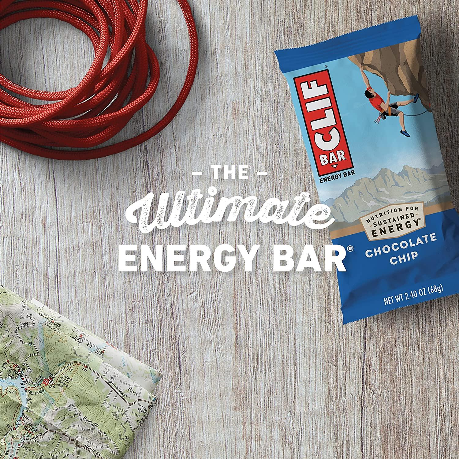 CLIF BARS - Chocolate Chip - 20 Energy Bars - Organic Oats - Plant ...