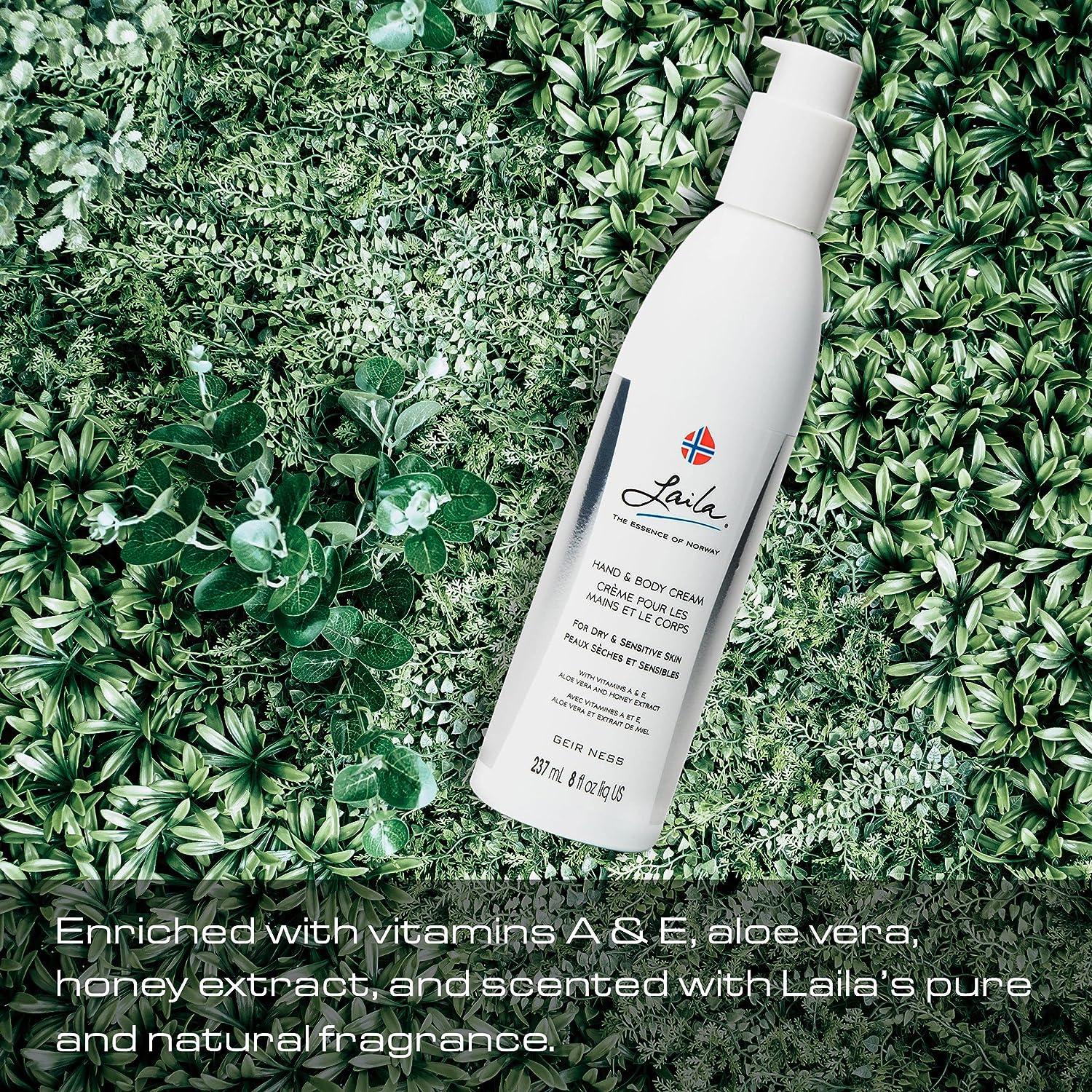 Laila Hand & Body Cream - Moisturizing Formula with Vitamin A & E, Aloe ...