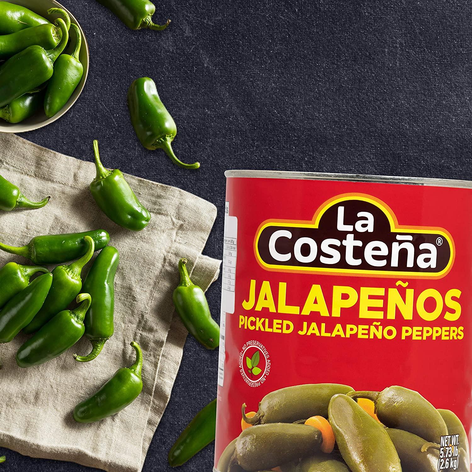 La Costena Pepper Jalapeno Whole #10 93oz - Authentic Mexican Flavors ...